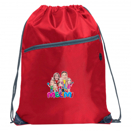 Sac sport MELIMI #3 cu fermoar (roșu)