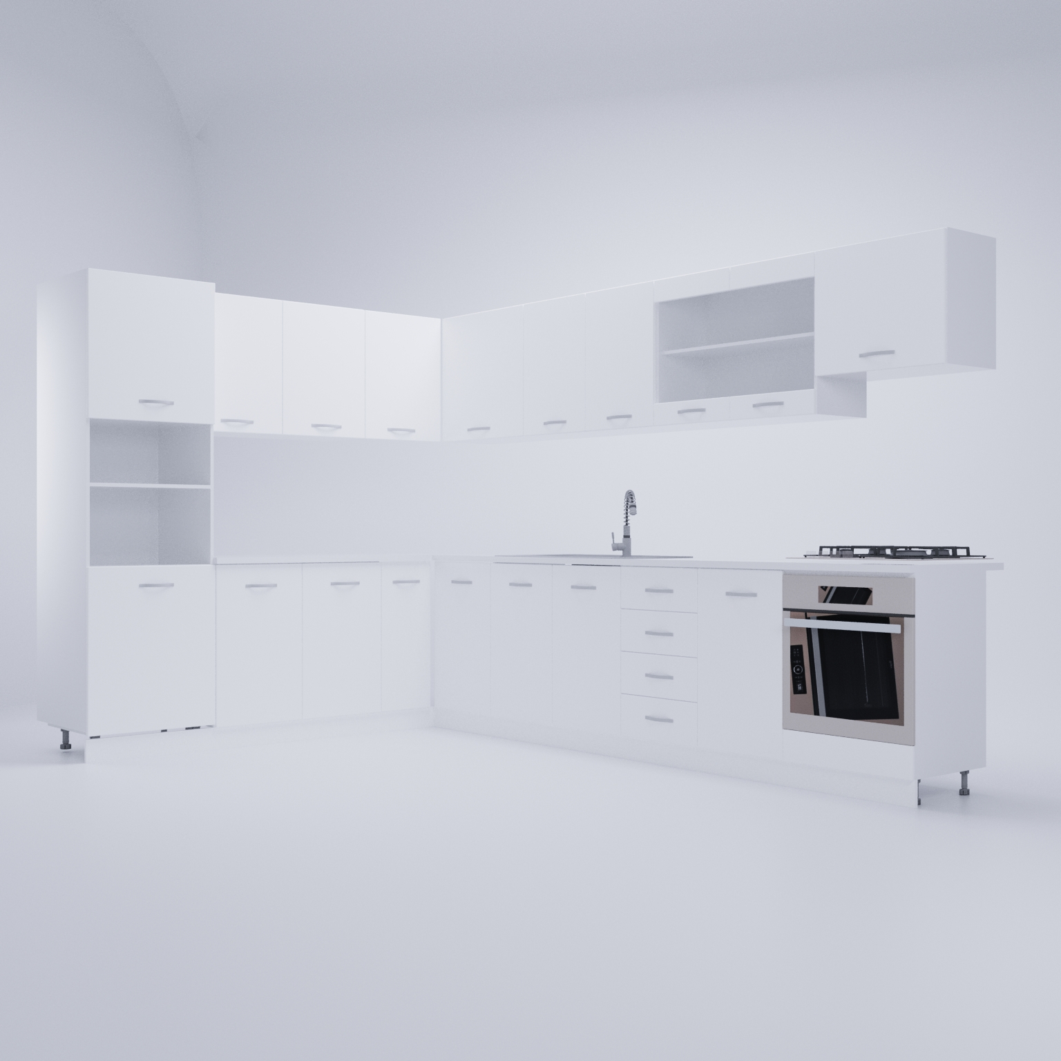 Bucatarie Castello Colt Alb