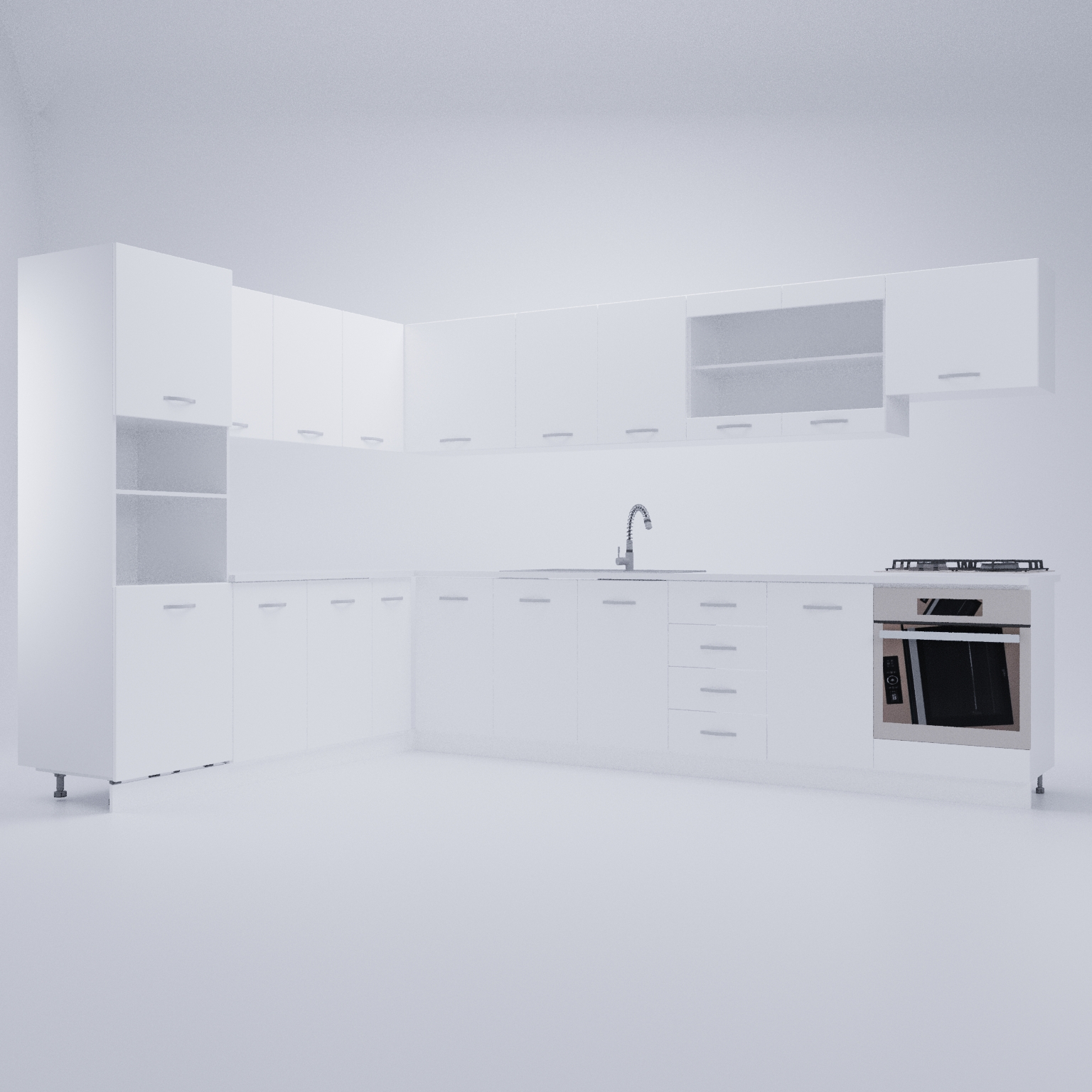 Bucatarie Castello Colt Alb