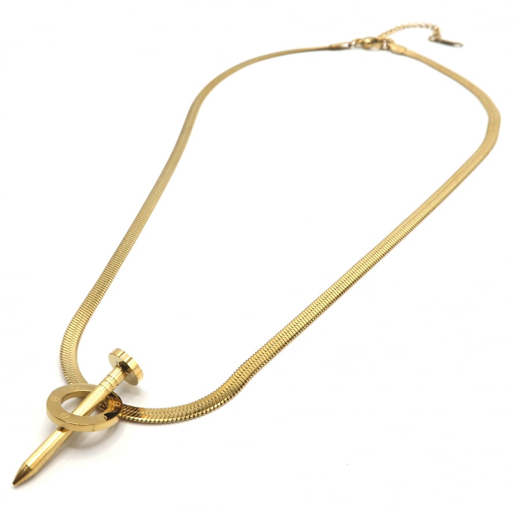 Colier Cui Otel inoxidabil Auriu - Simbol al puterii si prosperitatii ...