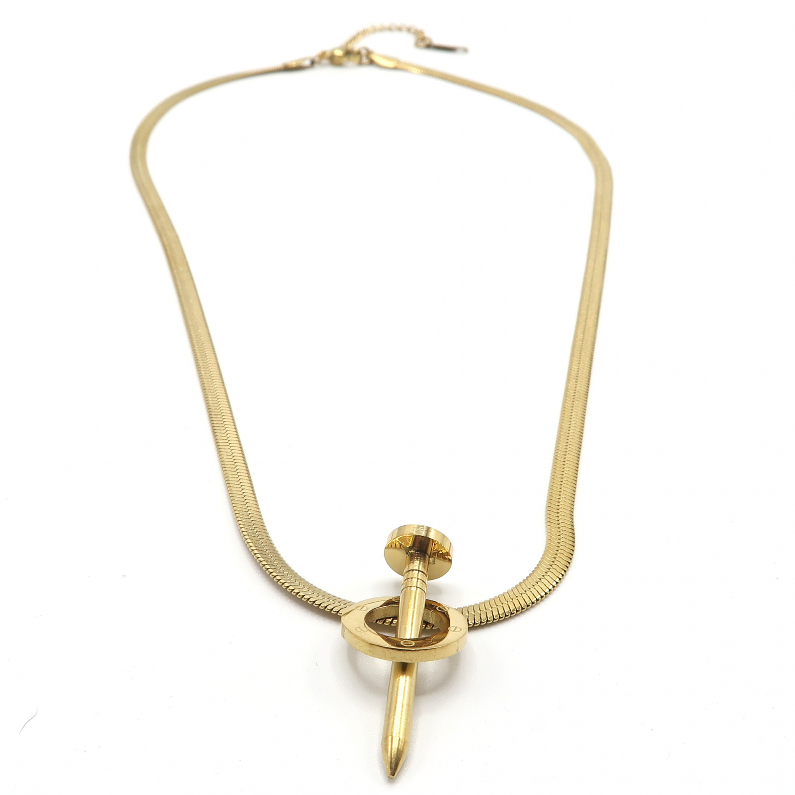 Colier Cui Otel inoxidabil Auriu - Simbol al puterii si prosperitatii ...