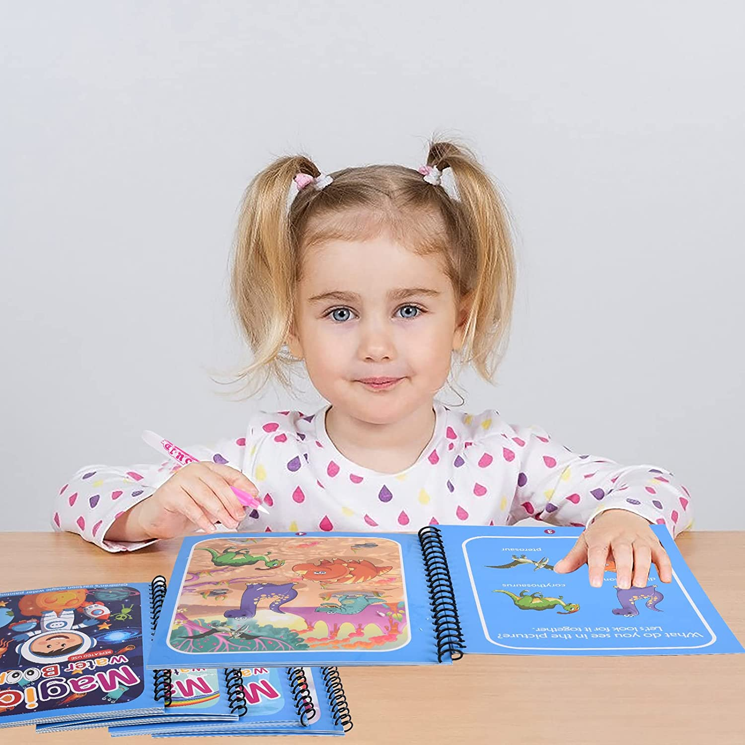 Carte de colorat cu apa Magic Book copii si fructe