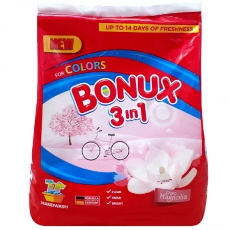 Detergent Rufe Bonux Manual 3 in 1 Magnolie 400g