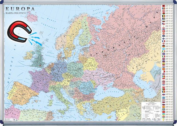 Europa. Harta politică (1400x1000mm)