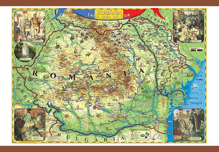 Romania - tara mea de dor (harta interactiva cu recunoastere vizuala ...