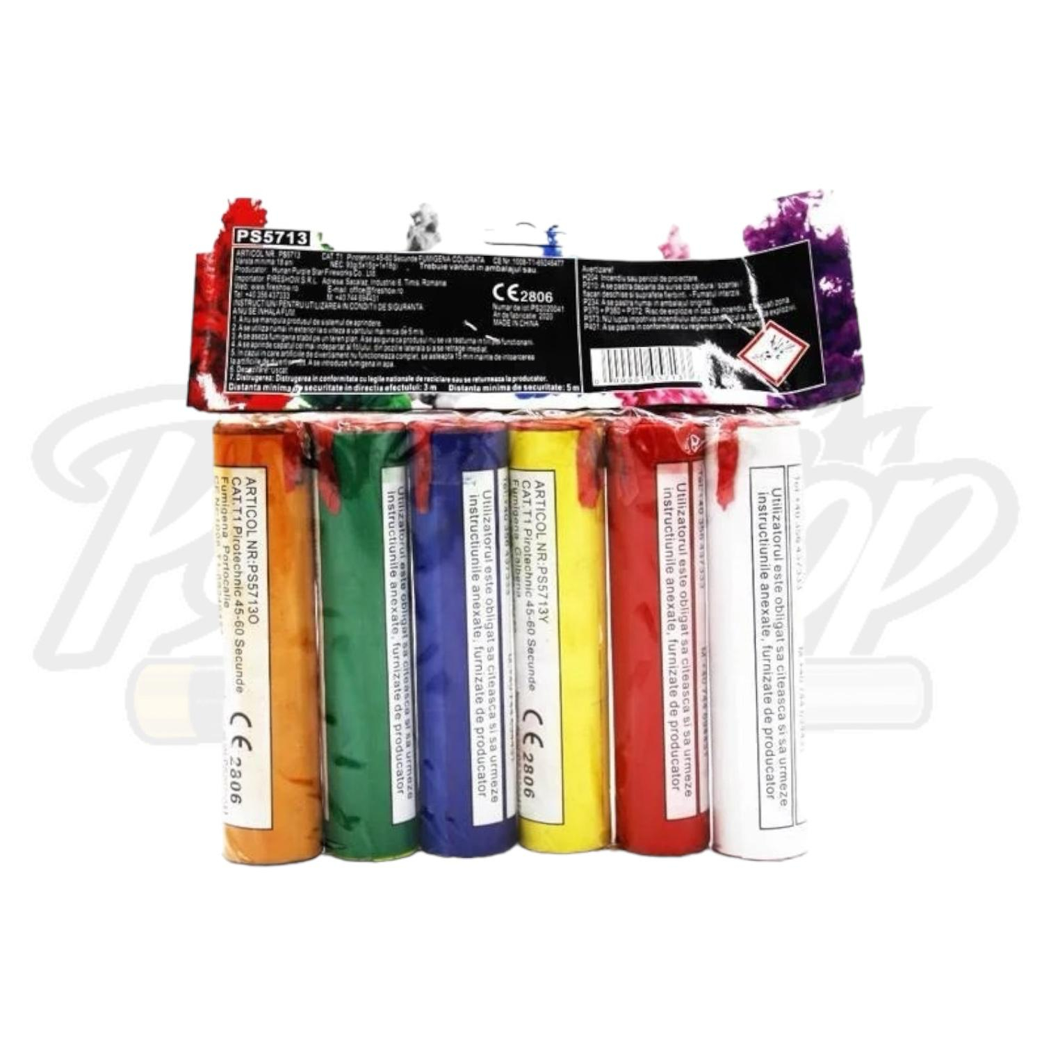 Fumigene Multicolore cu Fitil - Magie și Culori | Pyro-Shop.ro