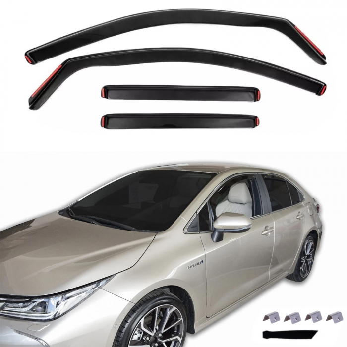 Set Paravanturi auto geamuri fata si spate pentru Toyota Corolla 12-Gen ...