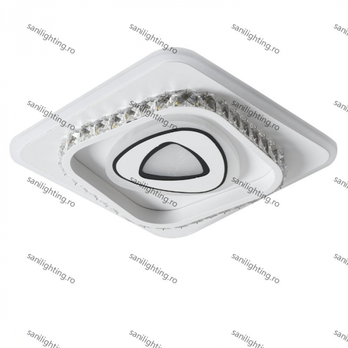 Plafoniera Led 80W, patrat Alb,3 tipuri de lumina