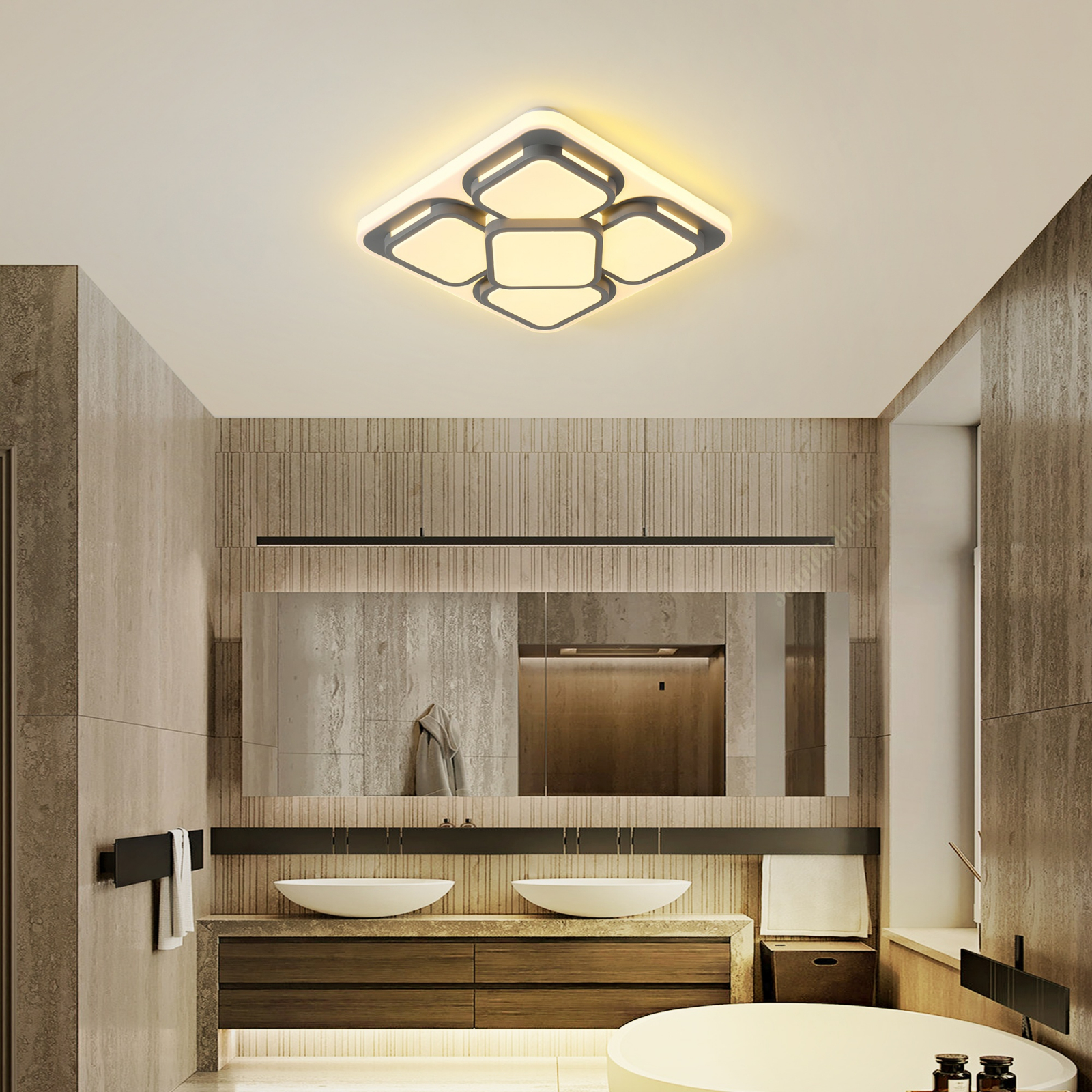 Aplica led 96W cu telecomanda patrat 3 tipuri de lumina