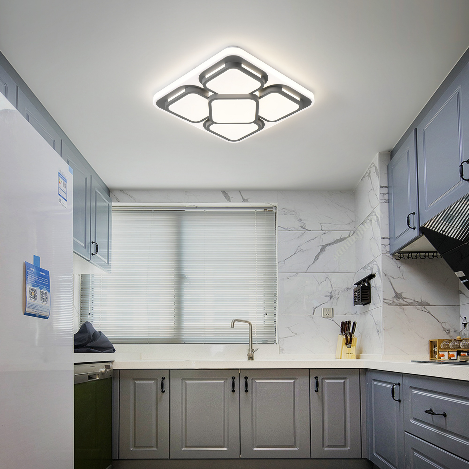 Aplica led 96W cu telecomanda patrat 3 tipuri de lumina