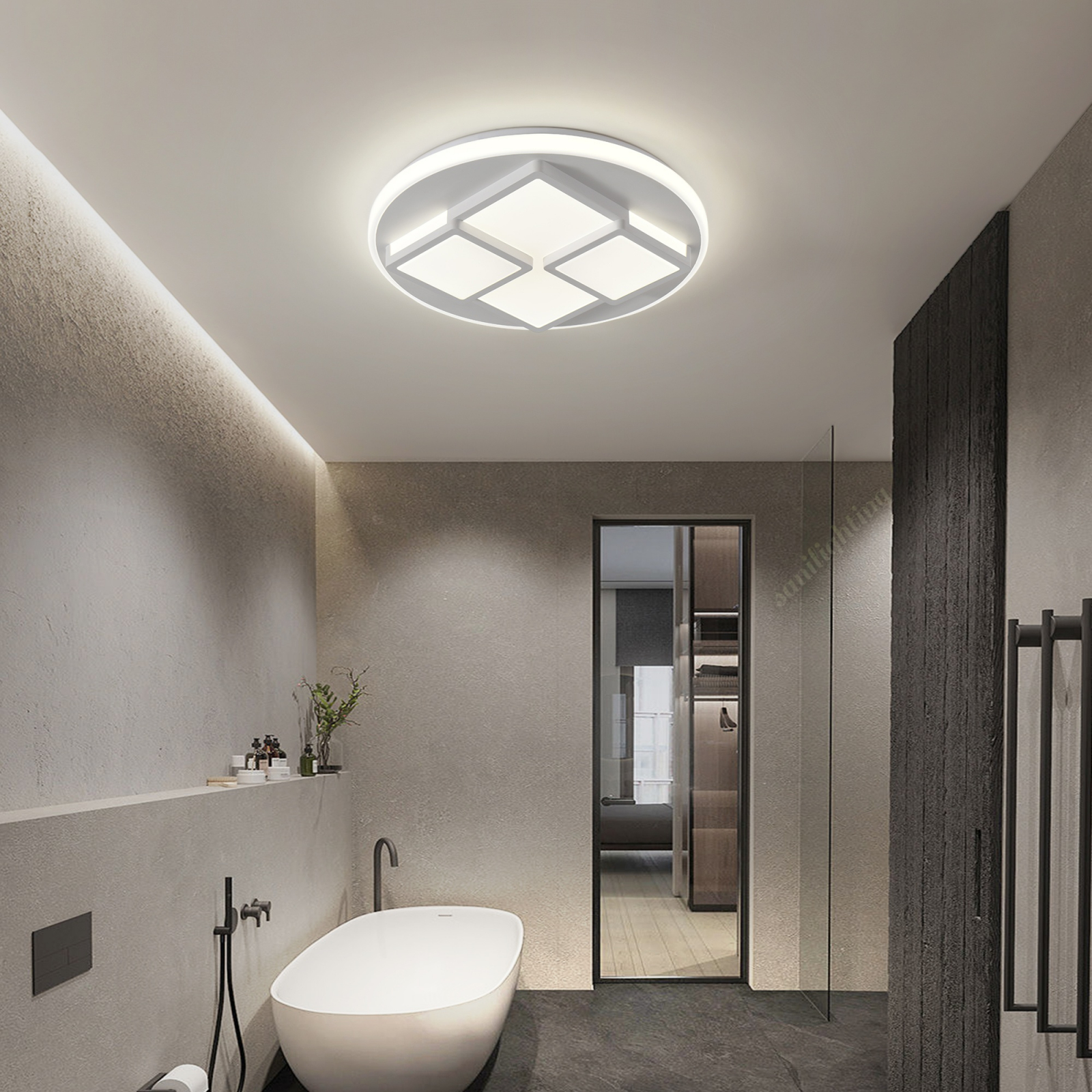 Aplica led 96W cu telecomanda rotund 3 tipuri de lumina