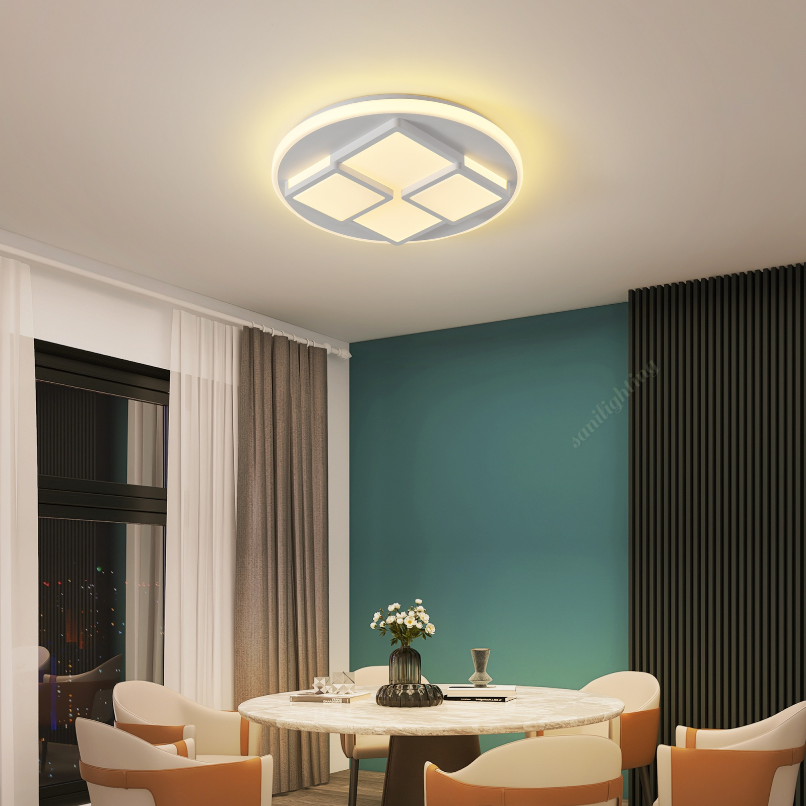 Aplica led 96W cu telecomanda rotund 3 tipuri de lumina