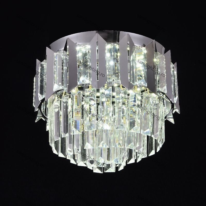 Lustra Led Cristale 48W Diametru 300mm CROM