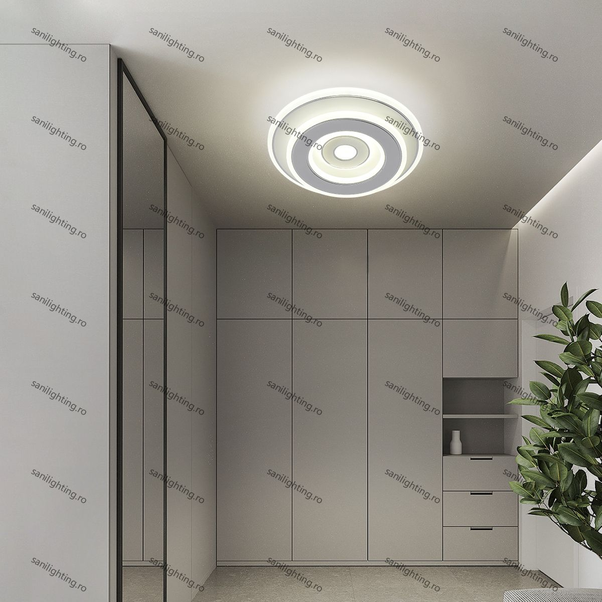 Plafoniera Led Cerc 72W, Alba,3 tipuri de lumina 3000K/4000K/6500K