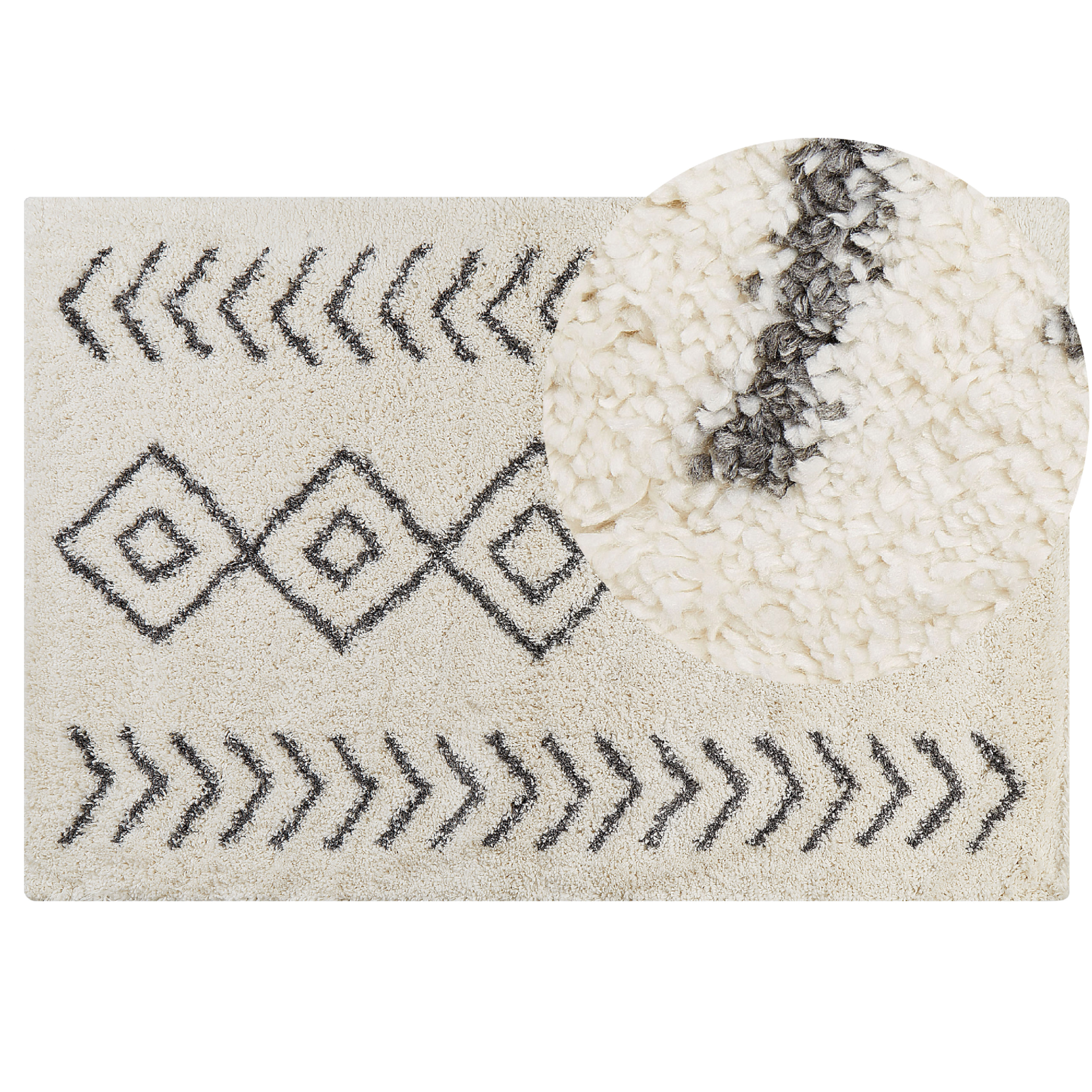 Shaggy rug AYRUM Light beige 200 x 300 cm
