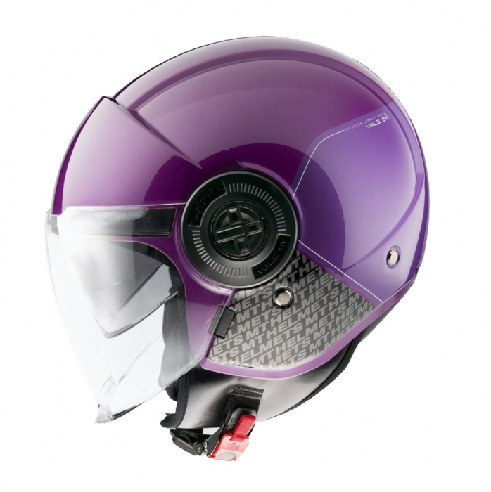 Casca Open-face cu ochelari integrati MT Viale mov lucios