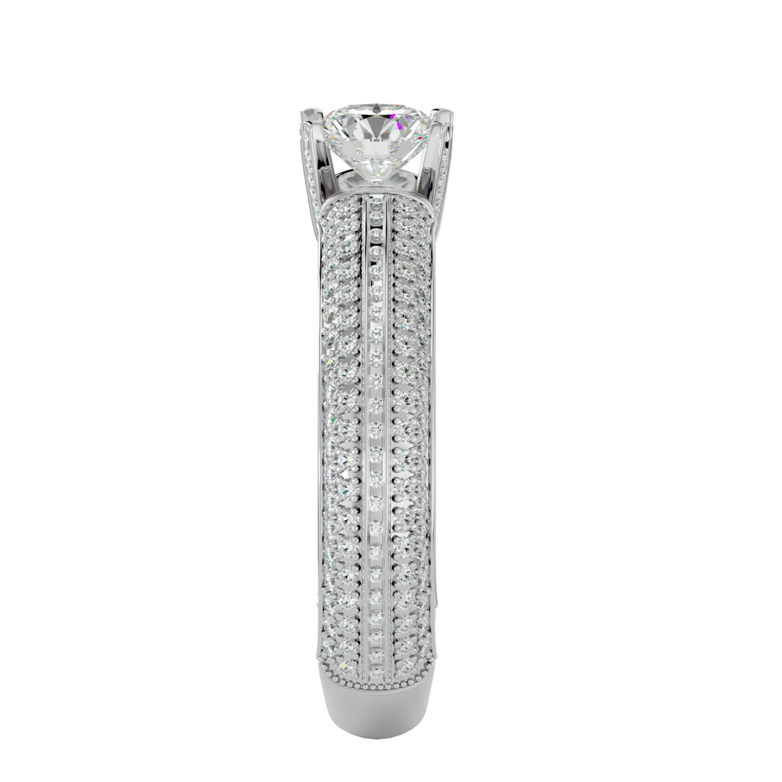 Inel logodna | Aur 18k Diamant | Opulent Pave White | stilunic.ro