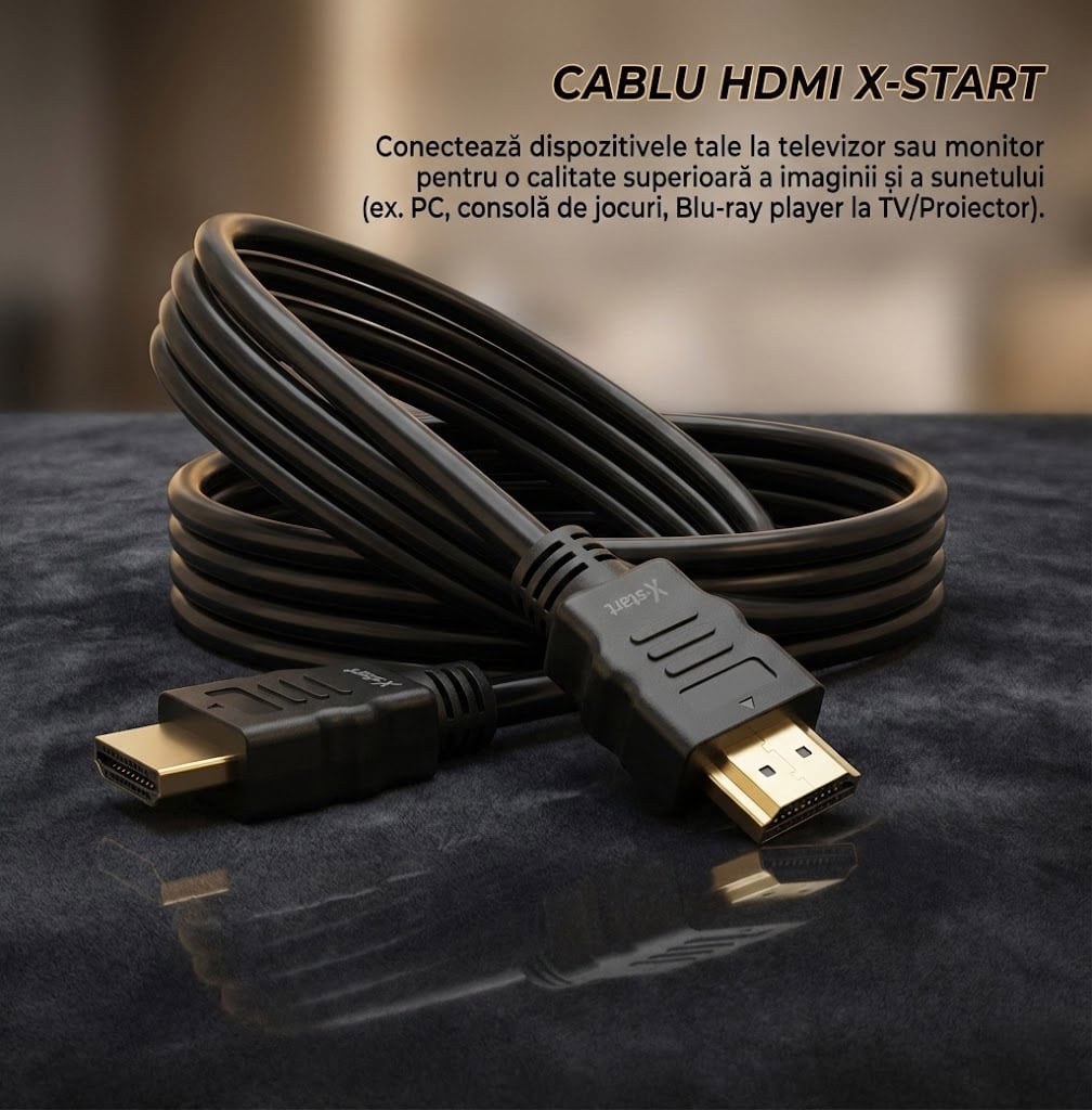 Cablu HDMI High Speed X-Start 4K Ultra HD, 1.5 Metri, Model HD004 ...