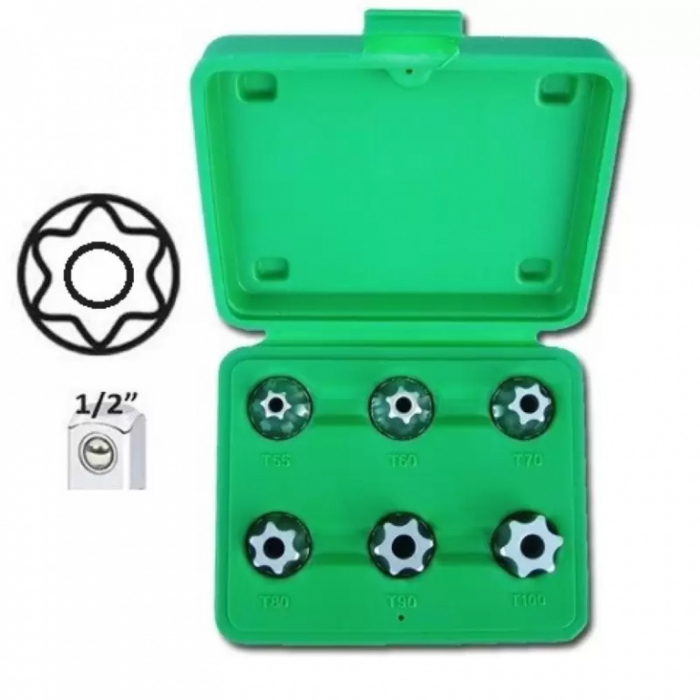 Trusa de imbusuri stelate (12 Laturi), 1/2"