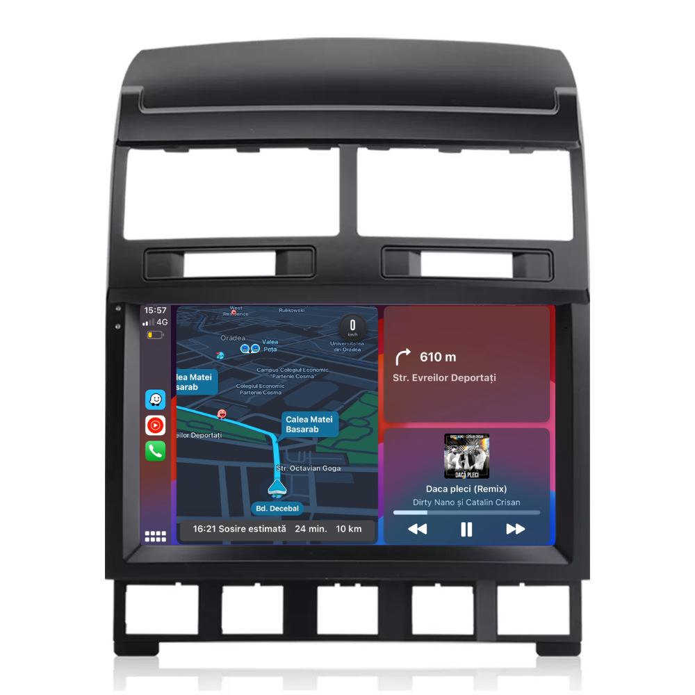 Navigatie vw Touareg 2002-2010, Android 12, 4GB RAM 64GB, google maps ...
