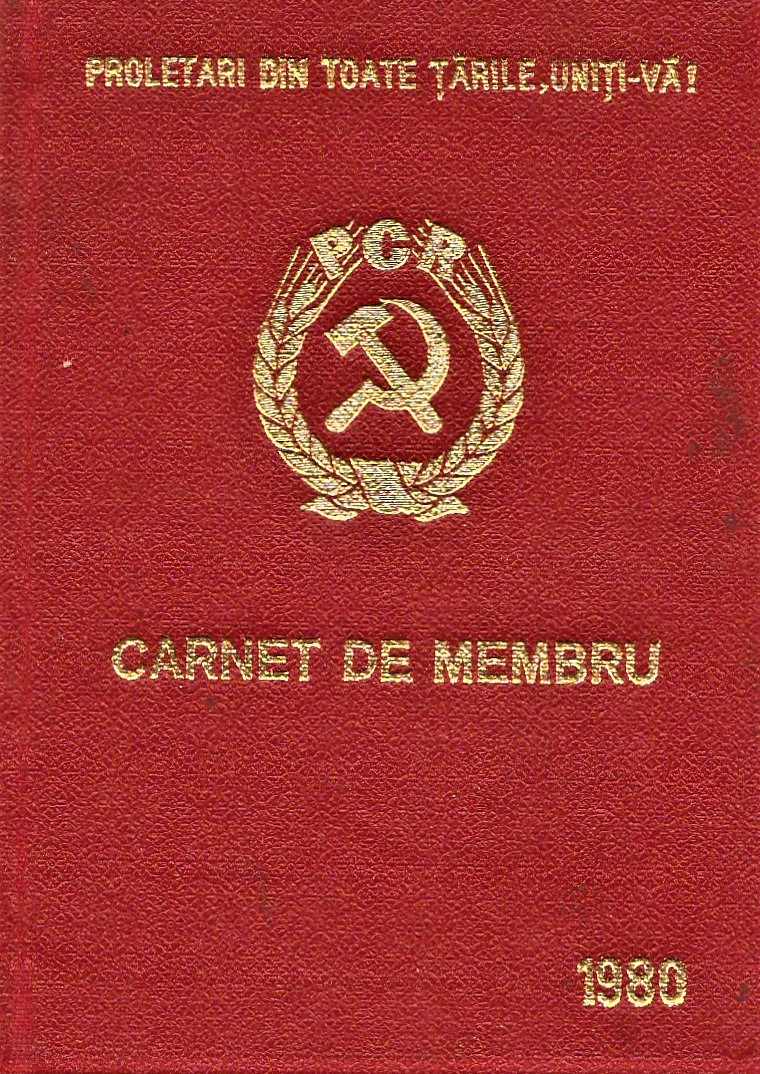 Carnet de membru Partidul Comunist Român, 1980