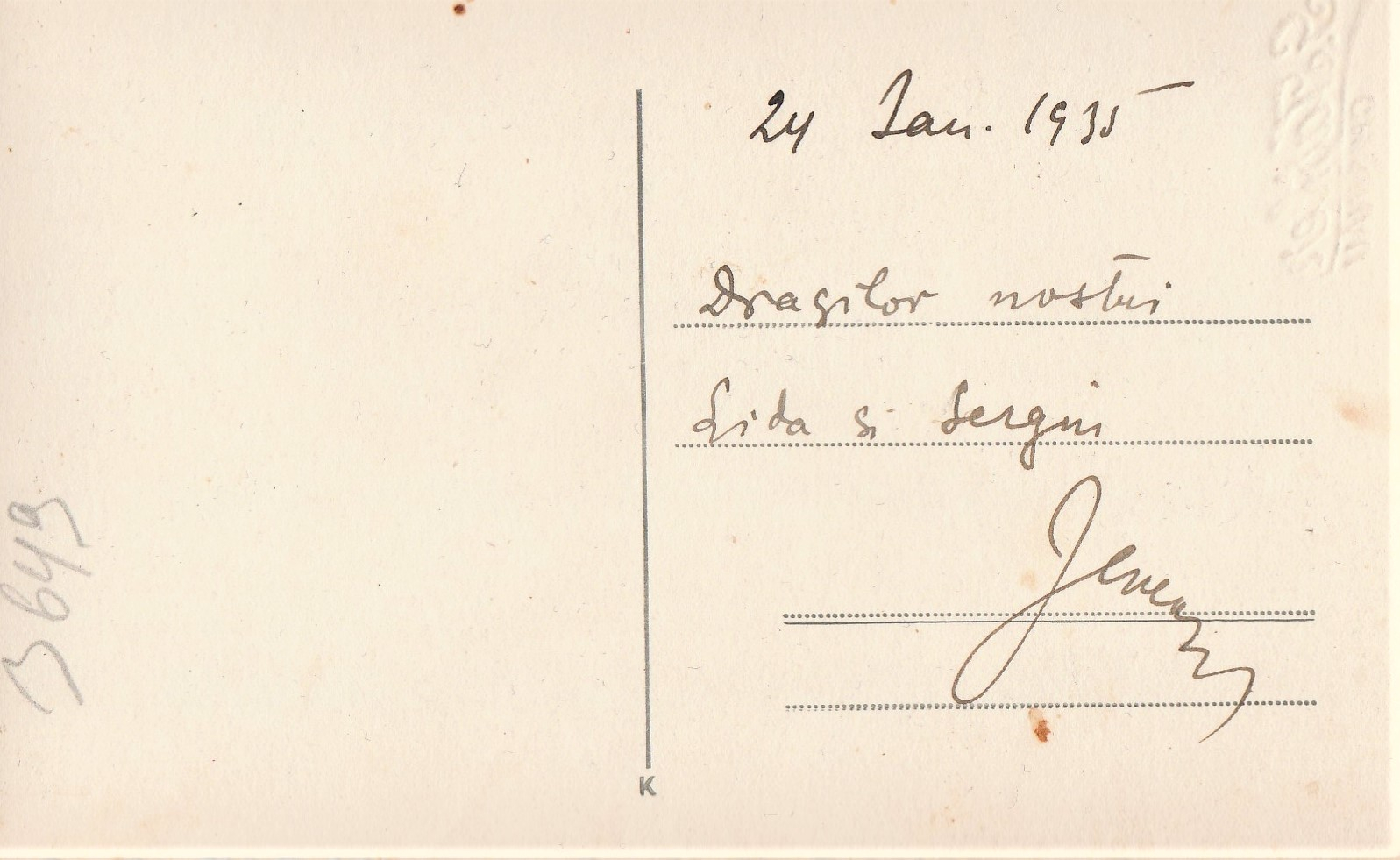 General din Armata Română - fotografie cu autograf, 1935