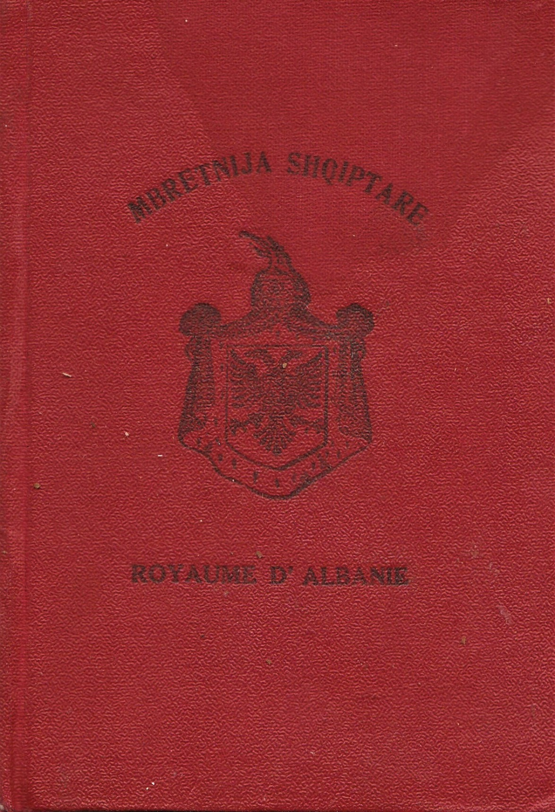 Pașaportul diplomatic al lui Vasil Zografi, lider albanez, 1939