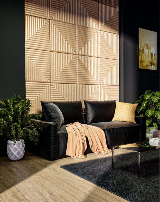 Panouri Decorative MDF frezat 50x50x18mm