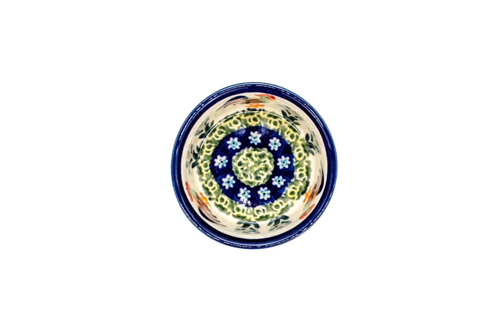 Bol rotund mic Vintage Rooster, ceramica smaltuita, pictat manual, 9,0 ...
