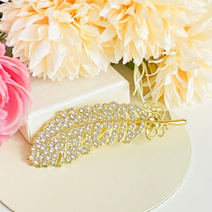 Agrafa Par Pana Aurie Cristale - Accesorii de Par | ZURIEVA