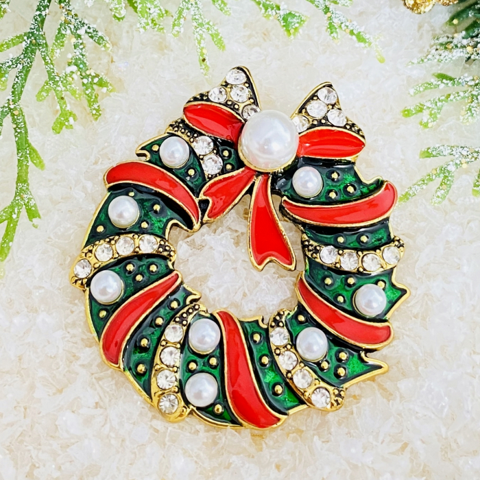 Brosa Ghirlanda Craciun - Idei Cadouri de Craciun | ZURIEVA