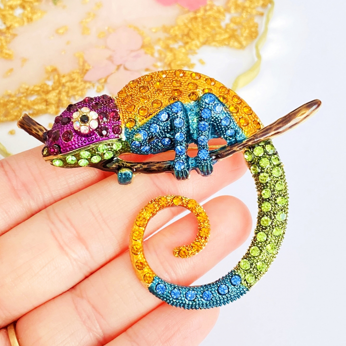 Brosa Soparla Colorata - Bijuterii Dama | ZURIEVA