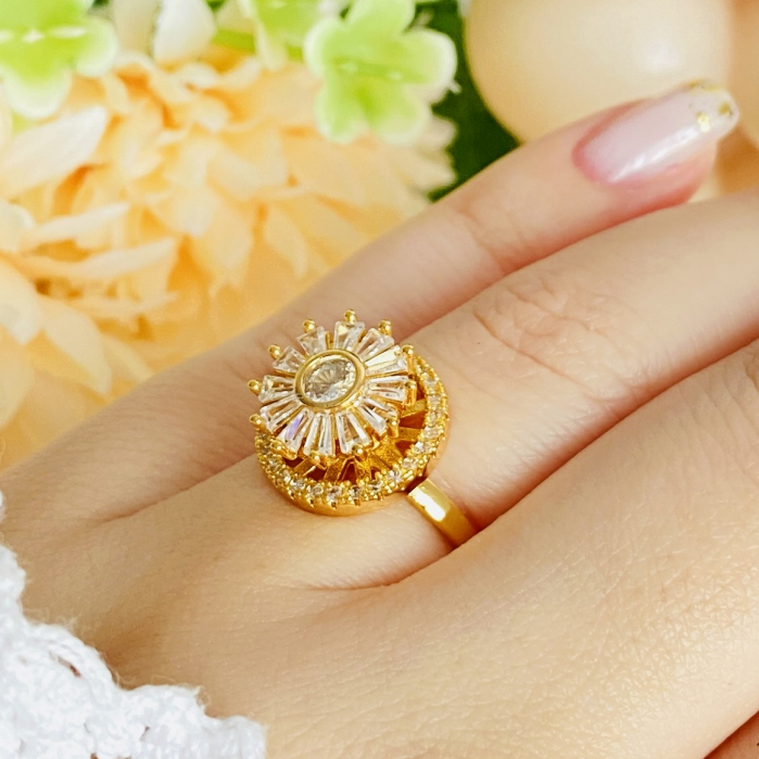 Inel Reglabil Antistres Cristale Otel Inoxidabil - Bijuterii Inox | ZURIEVA