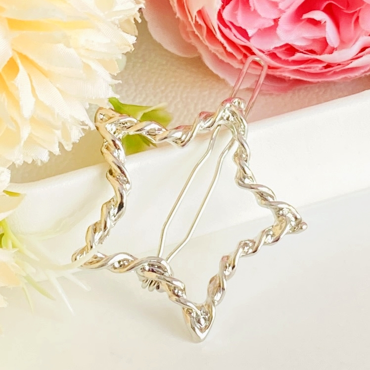 Agrafa Par Stea Argintie - Accesorii de Par | ZURIEVA