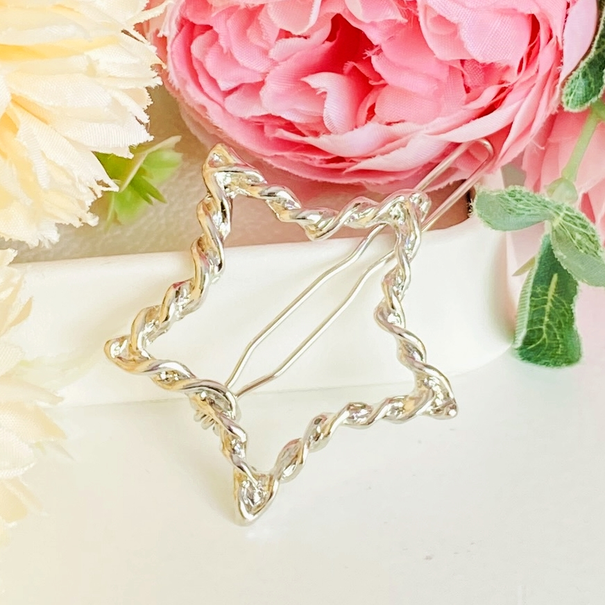 Agrafa Par Stea Argintie - Accesorii de Par | ZURIEVA