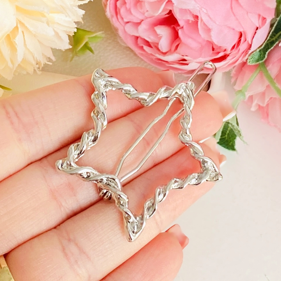 Agrafa Par Stea Argintie - Accesorii de Par | ZURIEVA