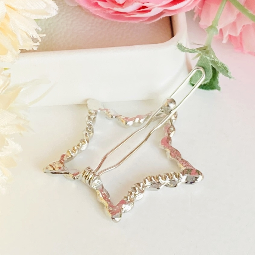 Agrafa Par Stea Argintie - Accesorii de Par | ZURIEVA