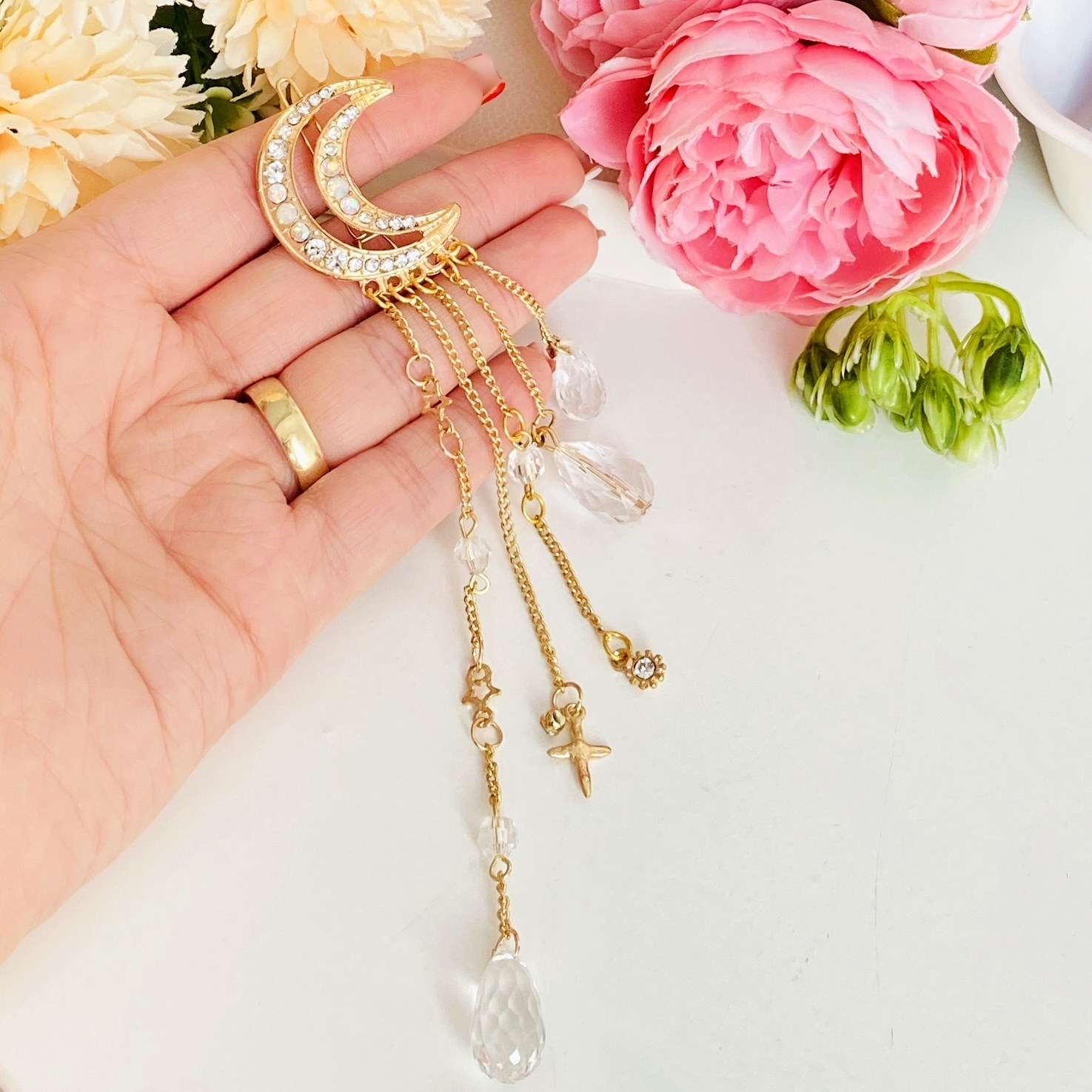 Agrafa de Par Luna & Stele - Accesorii de Par | ZURIEVA