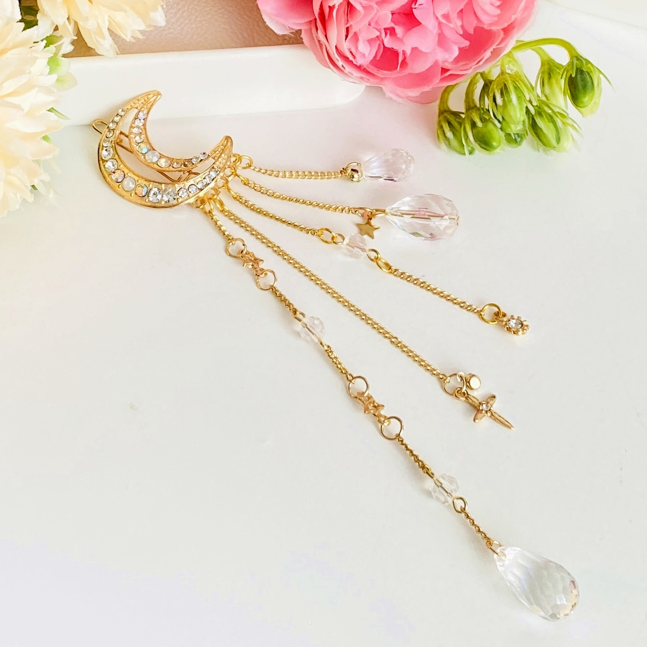 Agrafa de Par Luna & Stele - Accesorii de Par | ZURIEVA
