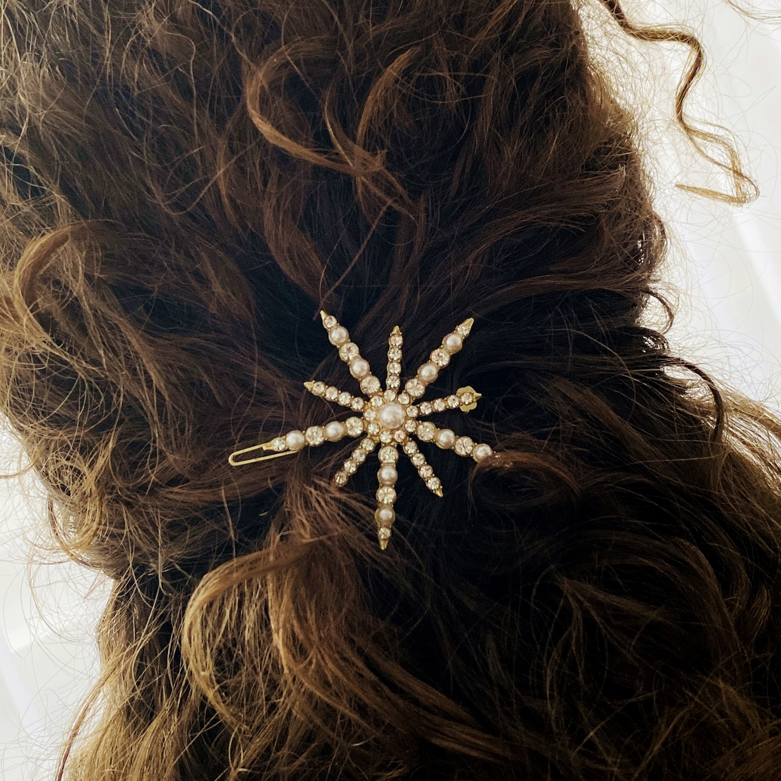 Agrafa de Par Stea Perle Cristale - Accesorii de Par | ZURIEVA