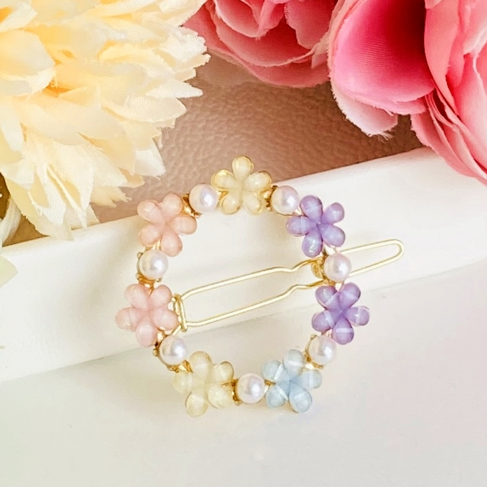 Agrafa Par Floricele Colorate - Accesorii de Par | ZURIEVA