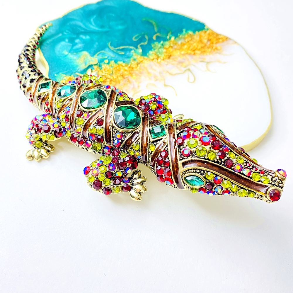 Brosa Statement Crocodil - Brose Femei | ZURIEVA