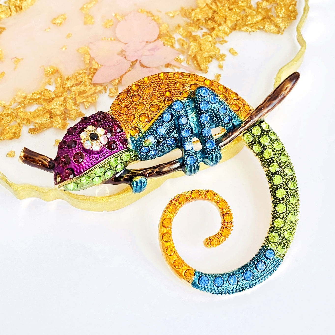 Brosa Soparla Colorata - Bijuterii Dama | ZURIEVA
