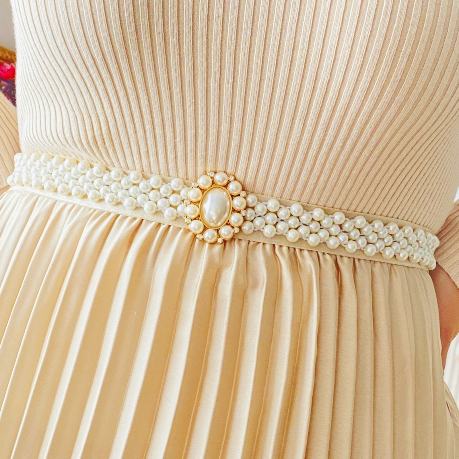 Centura Tip Bijuterie Perlute - Curele Perle Dama | ZURIEVA