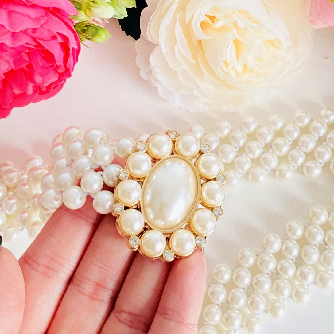 Centura Tip Bijuterie Perlute - Curele Perle Dama | ZURIEVA