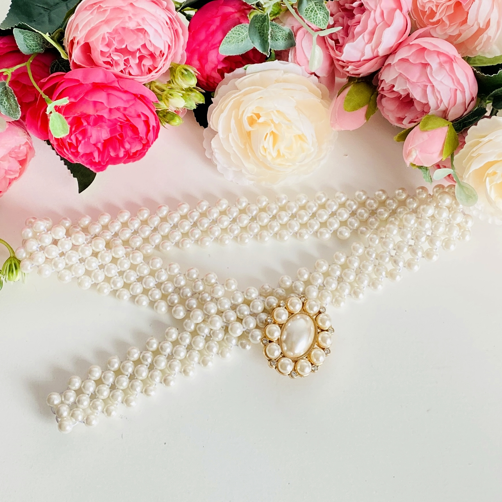 Centura Tip Bijuterie Perlute - Curele Perle Dama | ZURIEVA