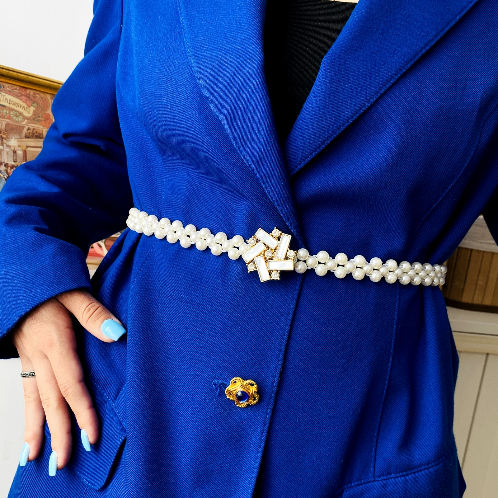 Centura Perle Albe Tip Bijuterie - Curele Dama | ZURIEVA