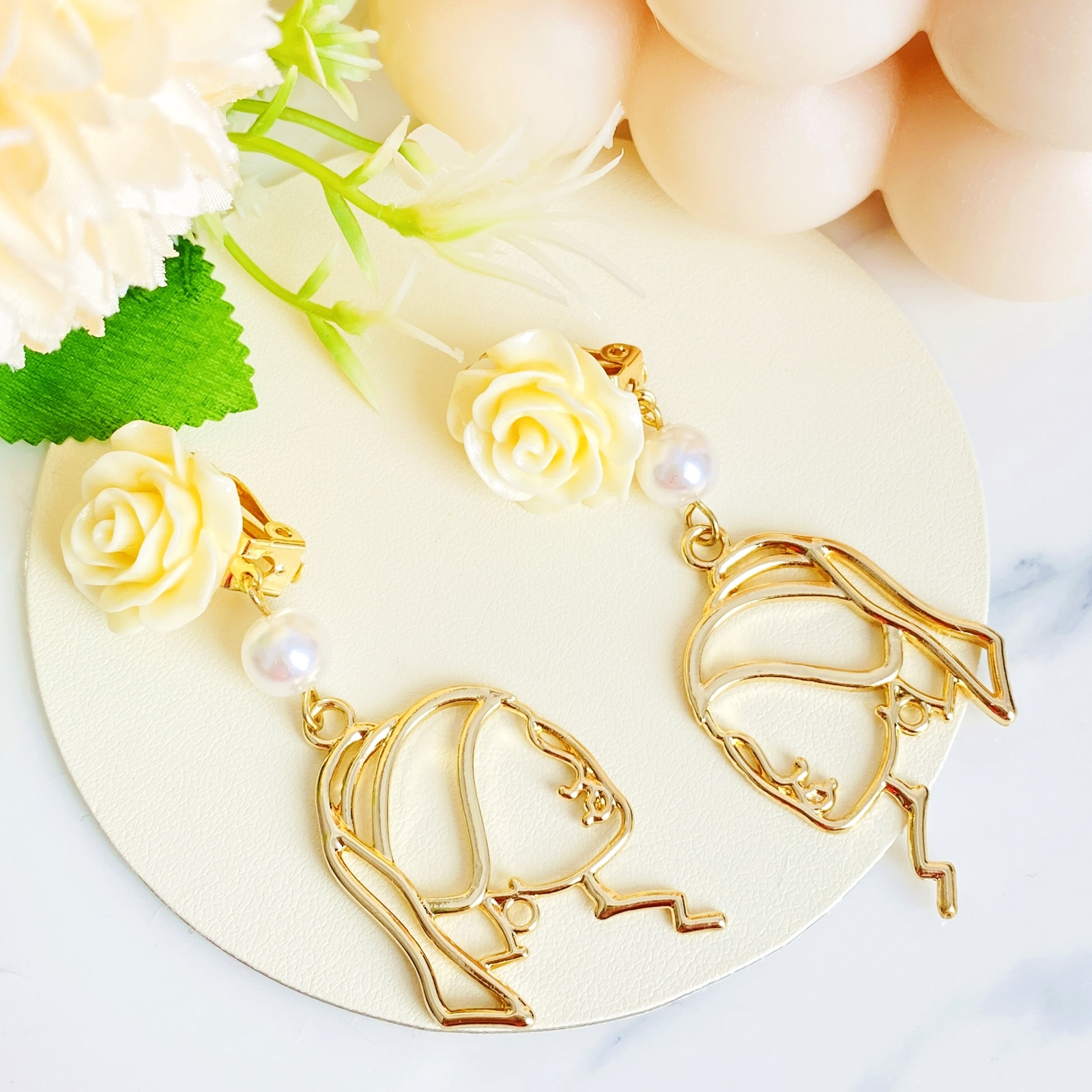 Cercei Clipsuri Fata cu Cercel Perla - Bijuterii Femei | ZURIEVA