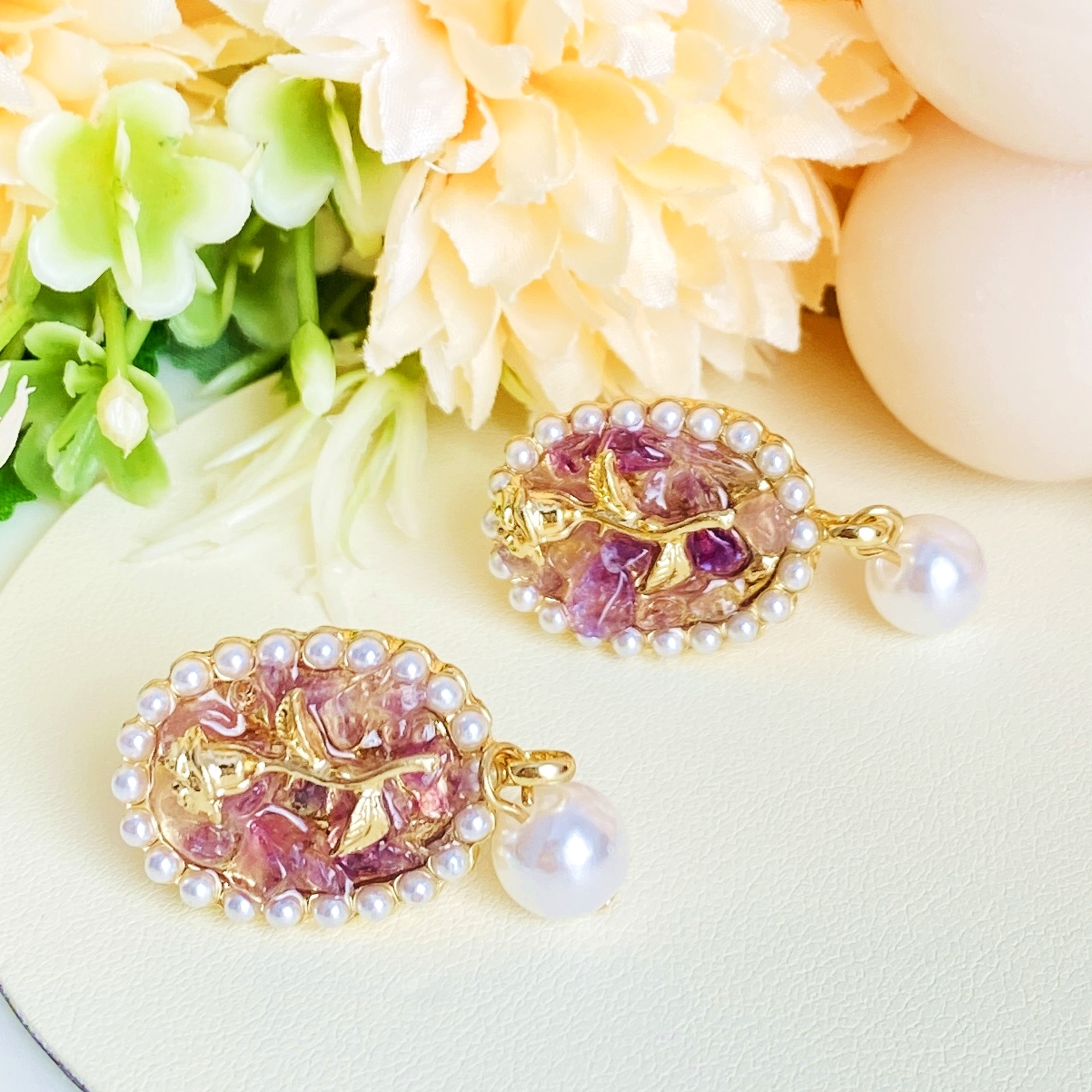 Cercei Clipsuri Trandafiri - Bijuterii Femei | ZURIEVA