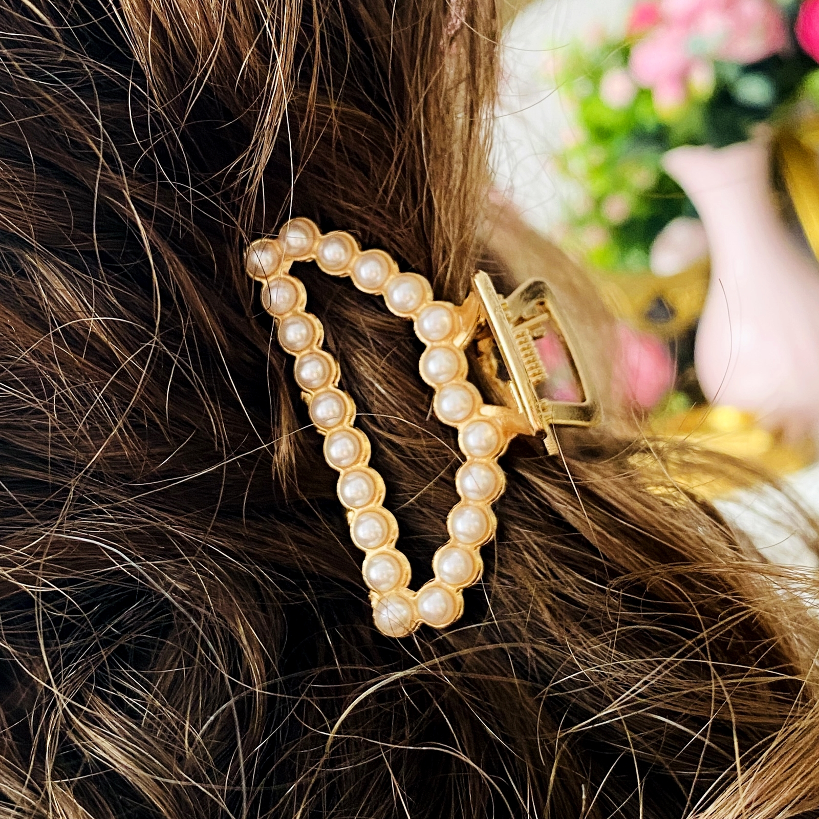 Clama Metal Auriu Perle - Accesorii de Par | ZURIEVA